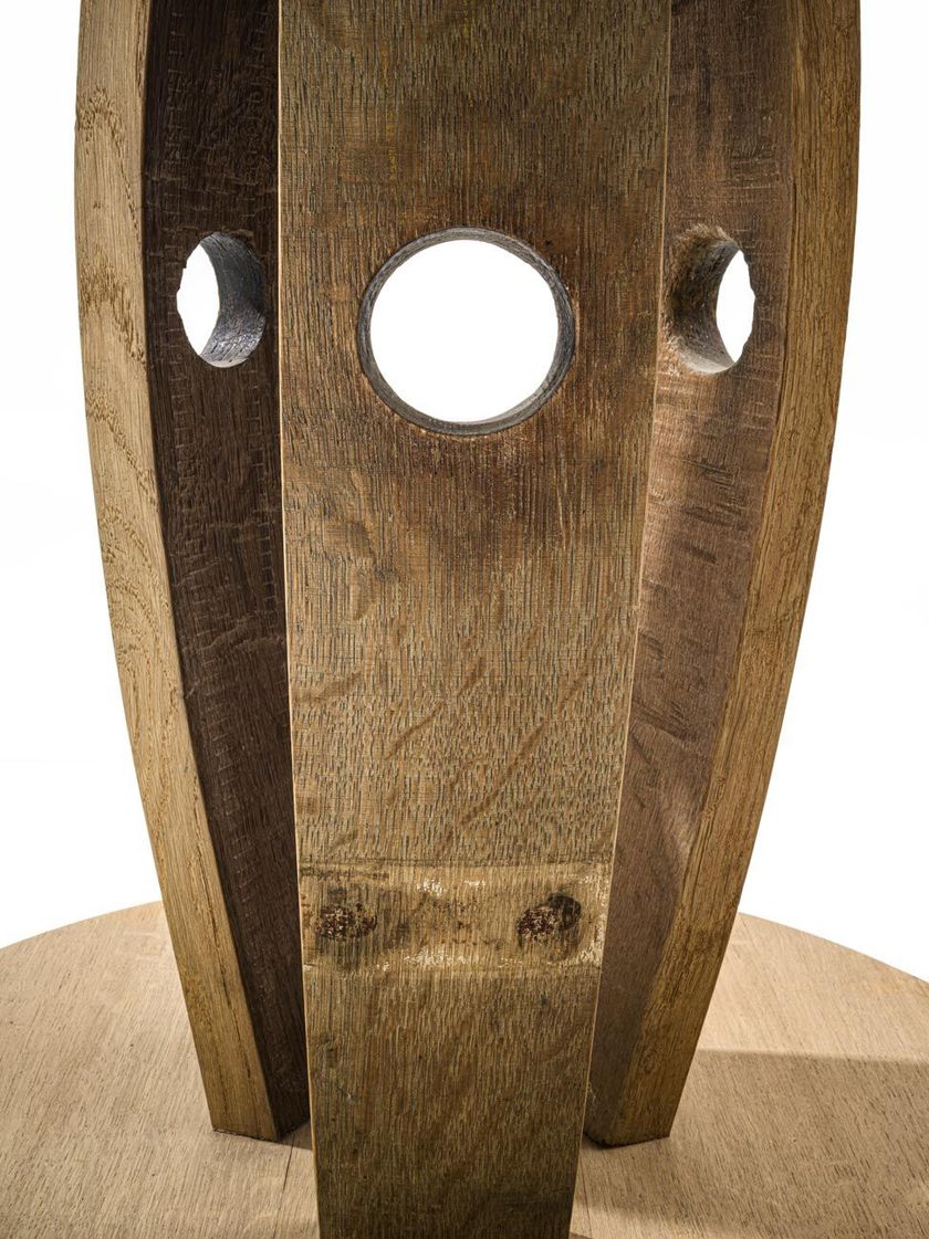 RUSTICO Tavolino rotondo in legno di Barrique By Riva 1920