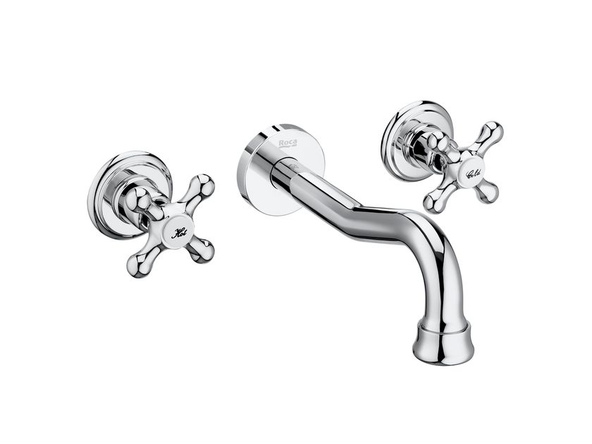 CARMEN 5A474BC00 Wall-mounted chromed brass washbasin tap with ...