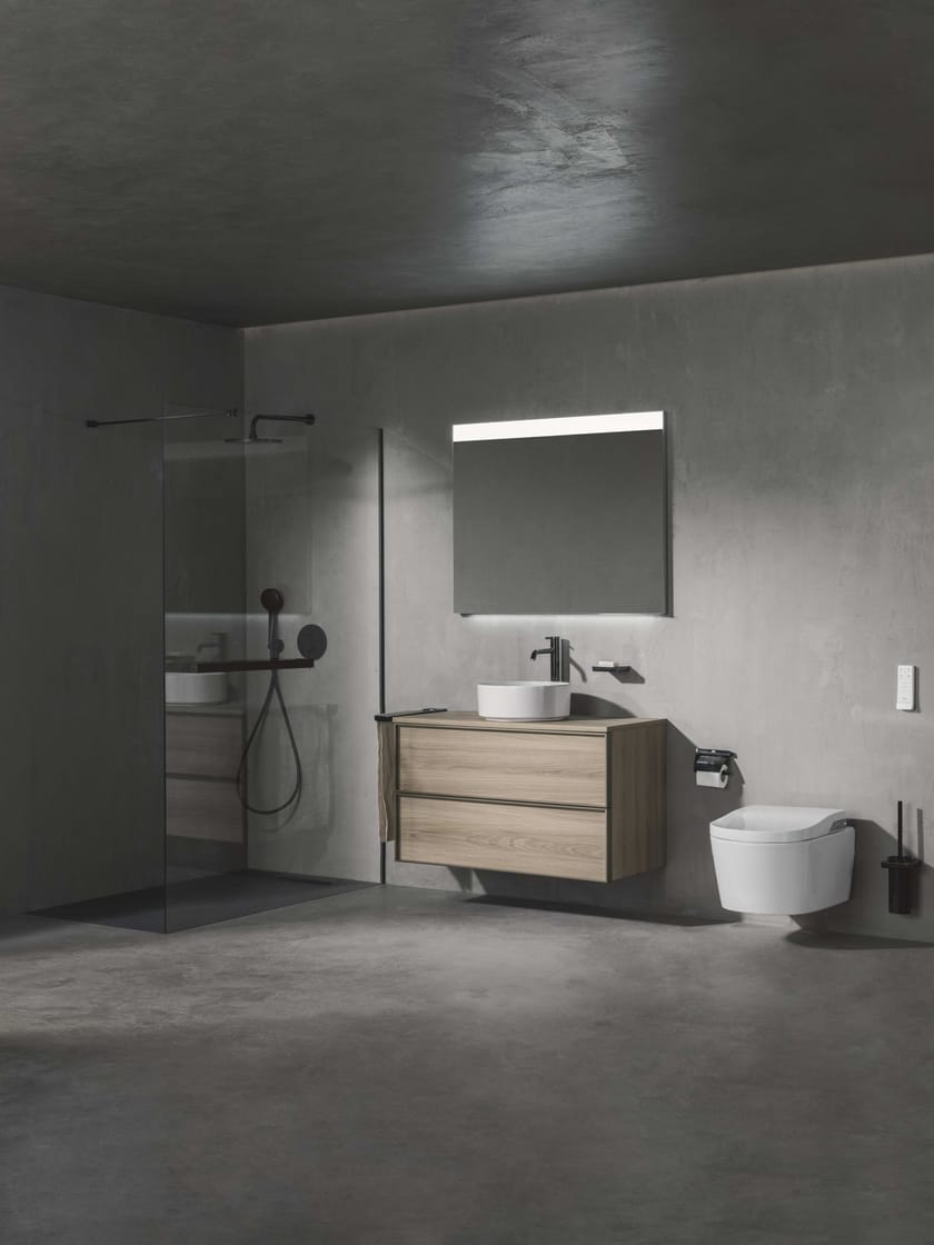 IN-WASH® INSPIRA 803060..1 Rimless wall-hung ceramic toilet with bidet ...