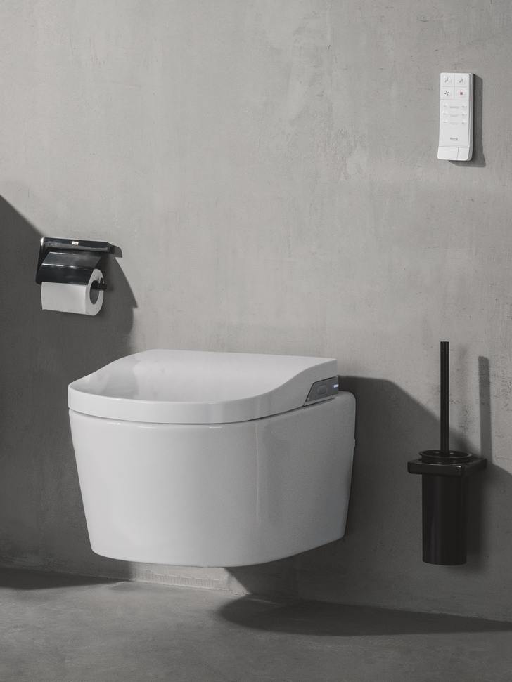 IN-WASH® INSPIRA 803060..1 Rimless wall-hung ceramic toilet with bidet ...