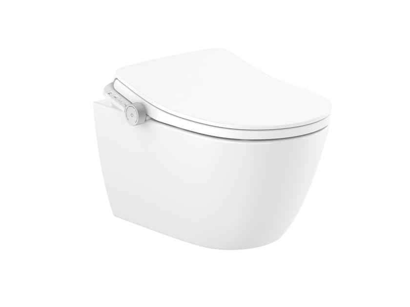 IN-WASH® ONA Wall-hung rimless ceramic toilet with bidet By Roca