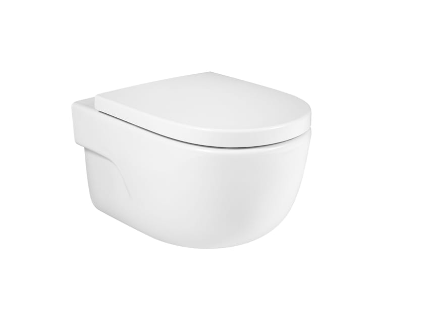 MERIDIAN 34624L..0 Inodoro suspendido de porcelana sin reborde By Roca