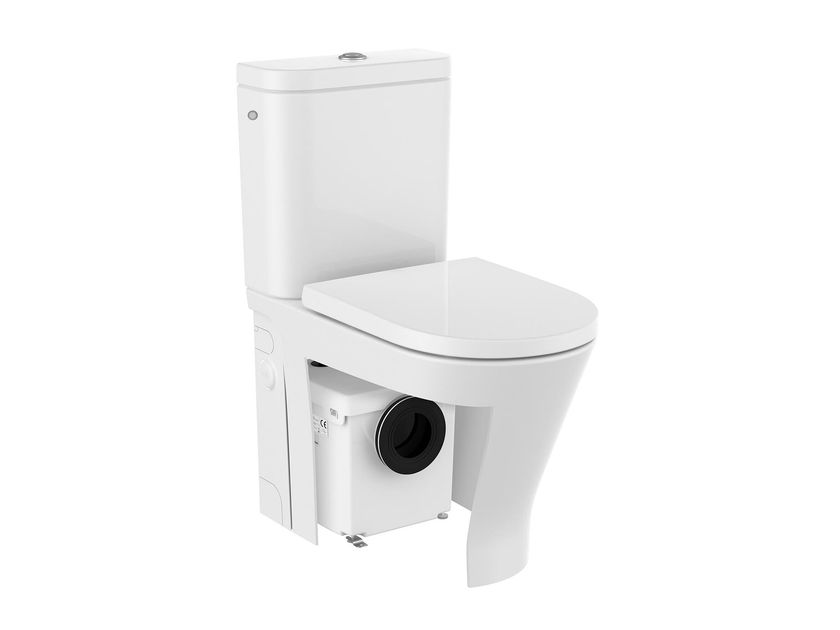 ROUND D-TRIT 34T0N2..0 Compact porcelain toilet with waste macerator By ...