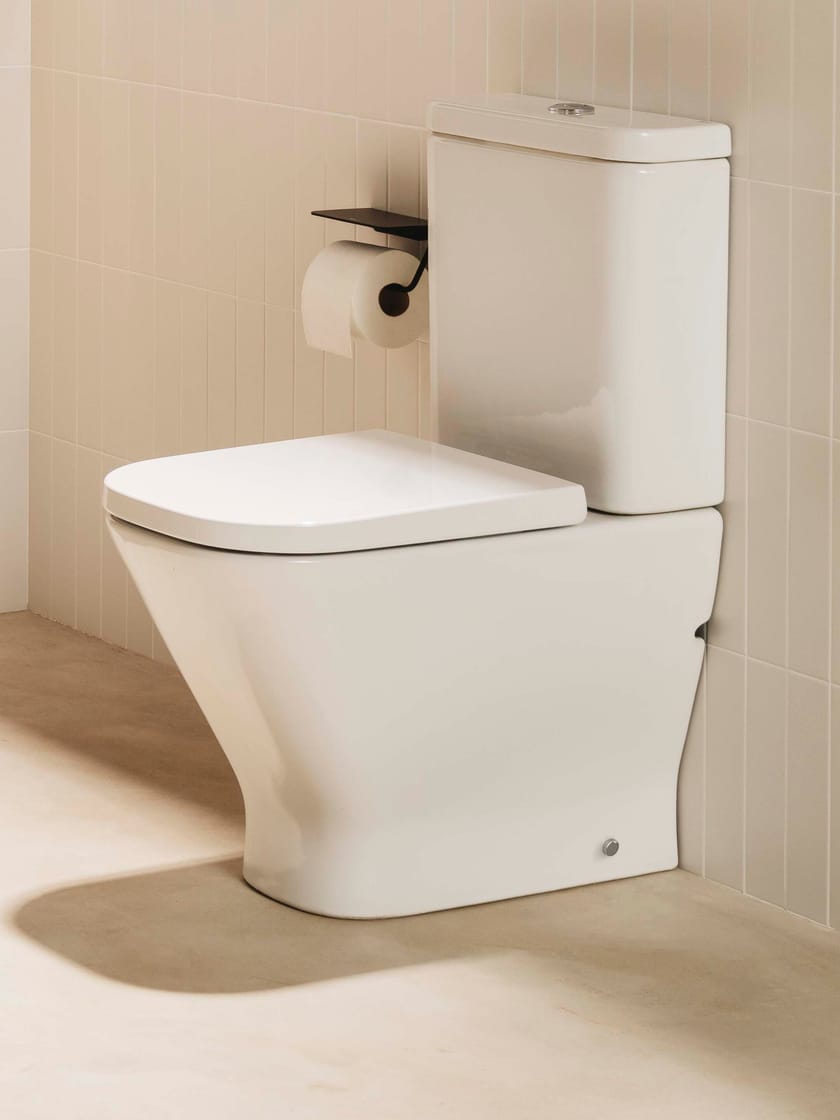 ROUND 3420NJ..0 Rimless porcelain toilet By Roca