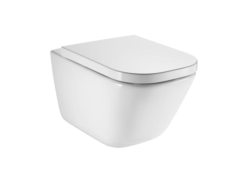 THE GAP 34647L..0 Rimless wall-hung porcelain toilet By Roca