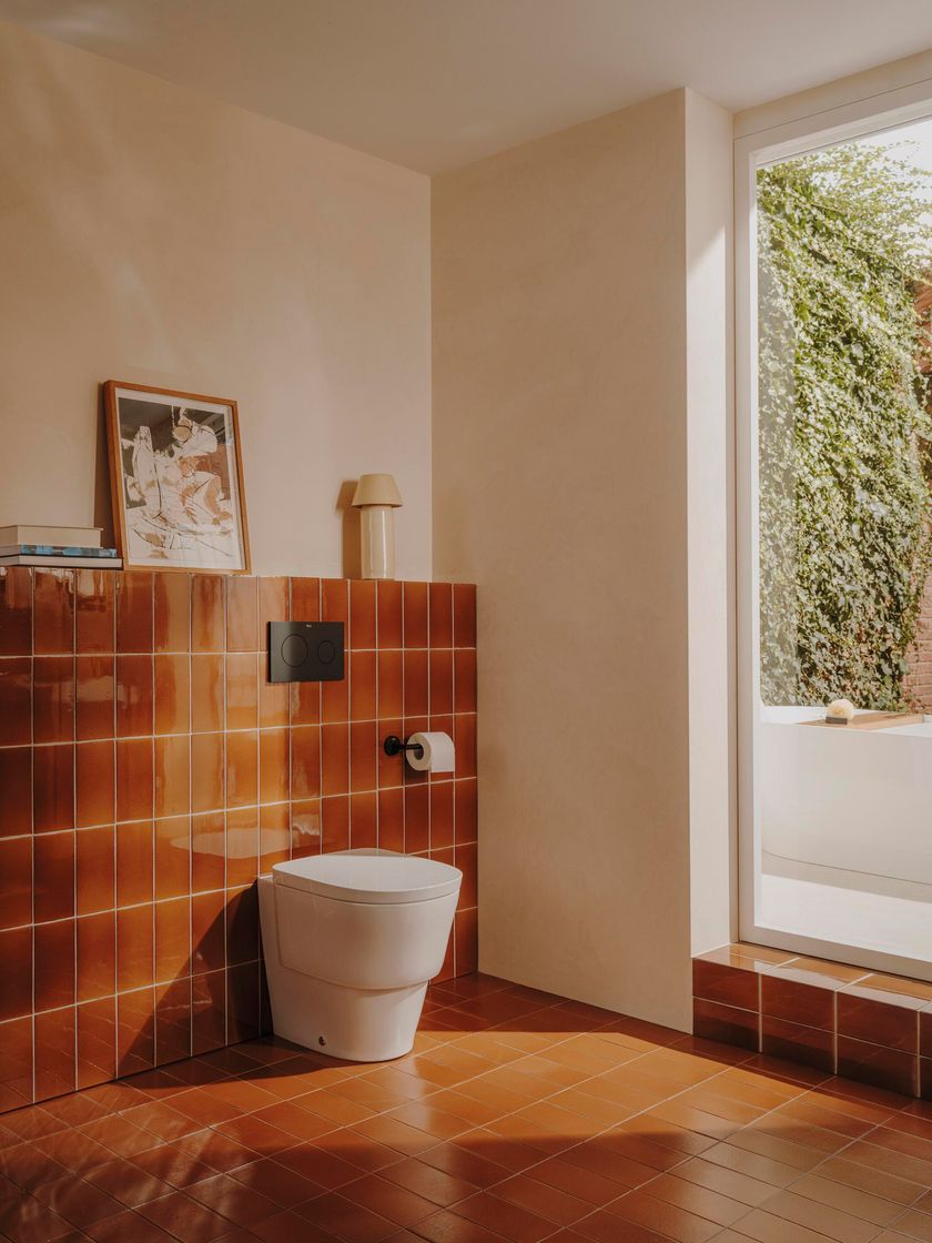 TURA 347697..0 Floor mounted rimless porcelain toilet By Roca