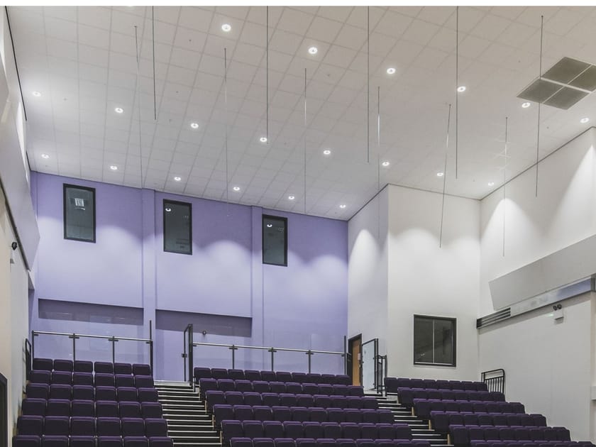 Pannelli per controsoffitto acustico in lana di roccia Rockfon Blanka ...