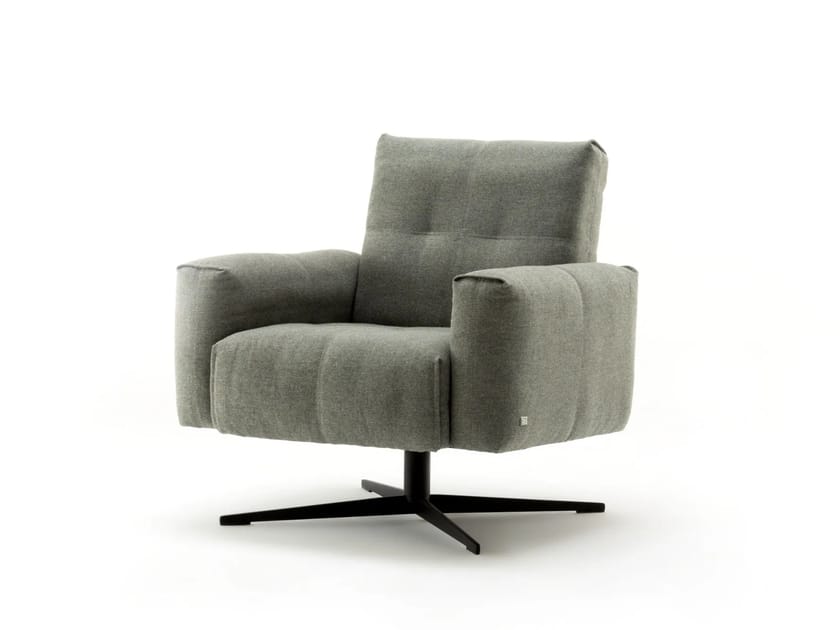 ROLF BENZ 50 Fabric armchair with armrests with spoke base By Rolf Benz ...
