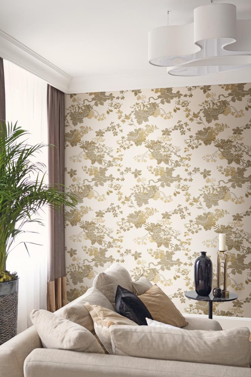 LADY HAMILTON WALL Wallpaper with floral pattern By Rubelli