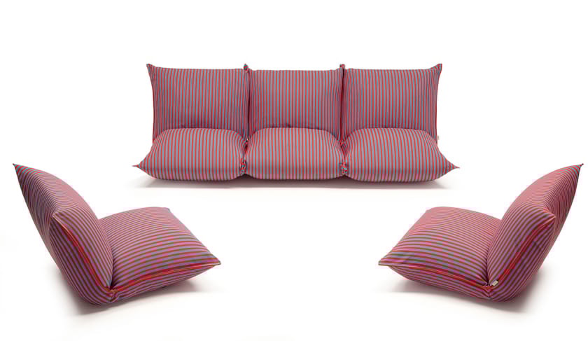 BREZZA RELAX Modular garden sofa in fabric By S-CAB