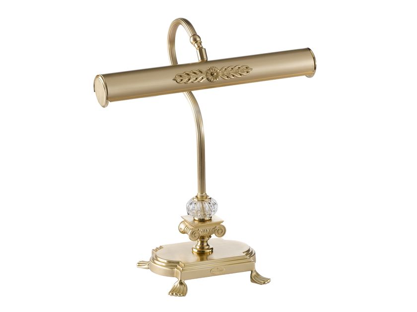 Satin gold plated table lamp with crystal SABRINA 3010/L By Possoni ...