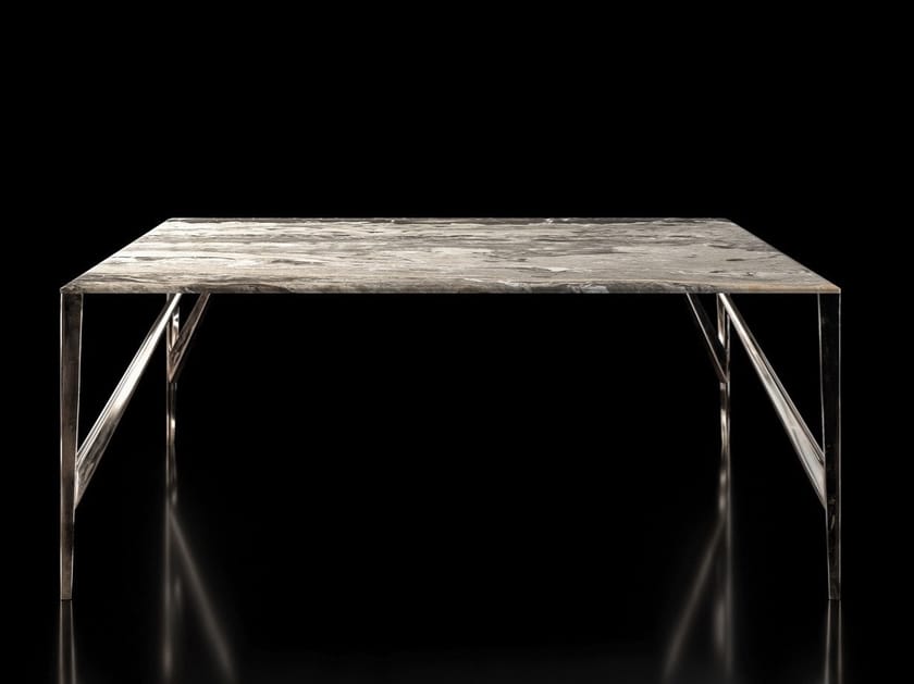 Rectangular stone table SAETTA By Henge design Massimo Castagna