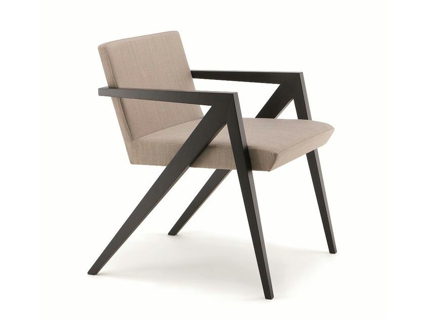 SAGITTA Fabric easy chair with armrests By Cizeta | design Luca Scacchetti