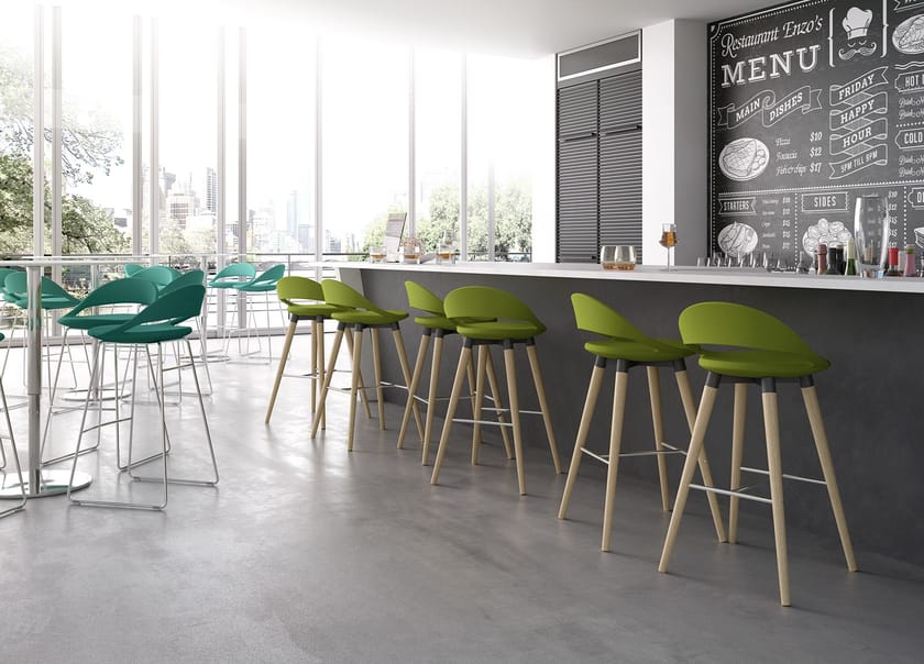 SAMBA | Sled base stool Samba Collection By Leyform design Stefano ...