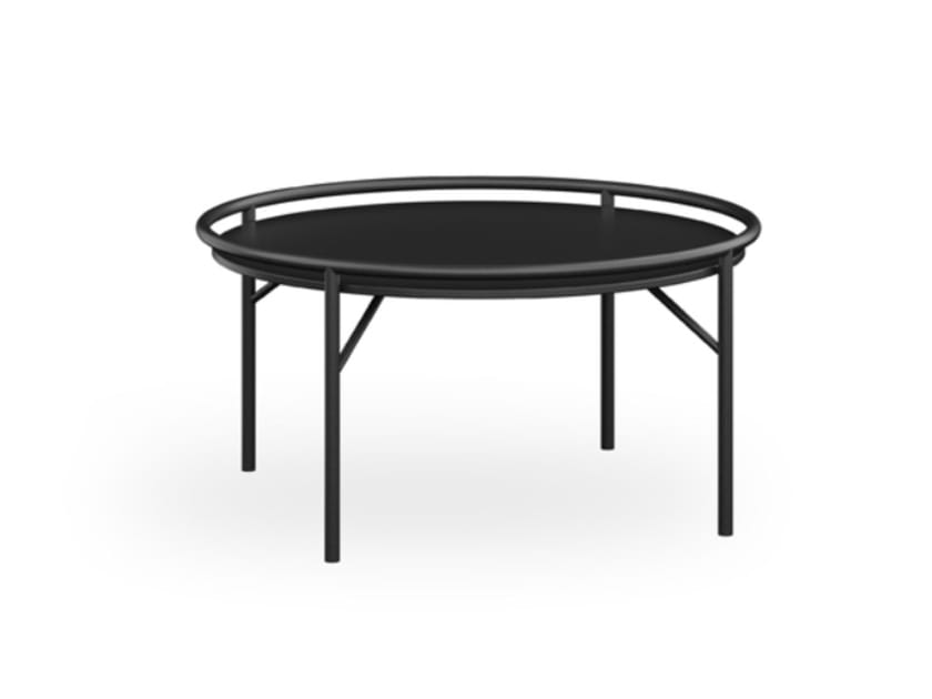SAMURAI Round steel and wood coffee table By ROSSIN | design ...