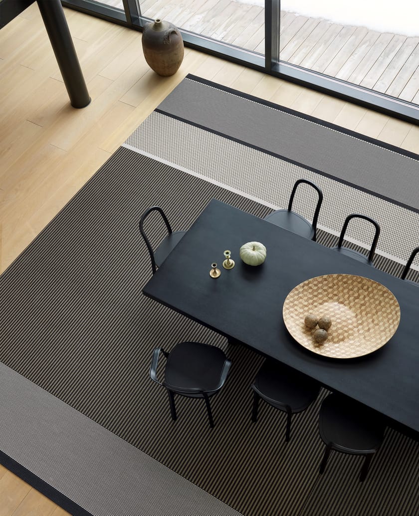 Striped paper yarn rug SAN FRANCISCO By Woodnotes design Ritva Puotila