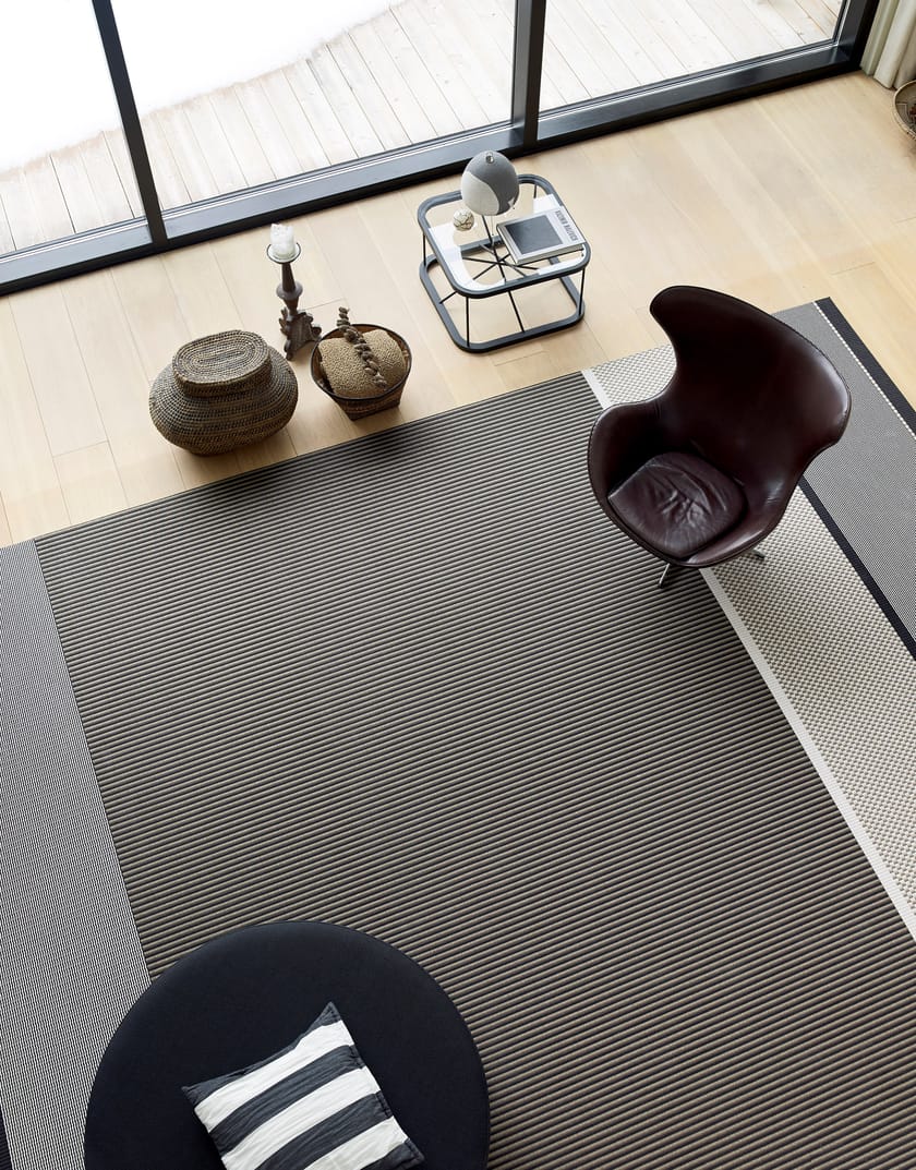 Striped paper yarn rug SAN FRANCISCO By Woodnotes design Ritva Puotila