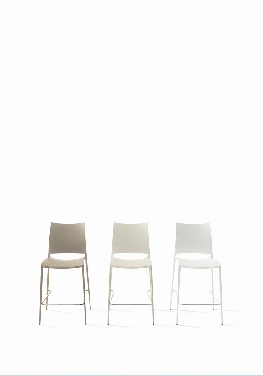SAND High polypropylene stool with back By Desalto | design ...