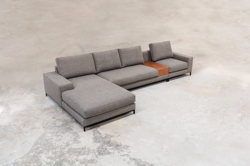 Canapé en tissu avec méridienne avec rangement SANTAMARIA By Room 79