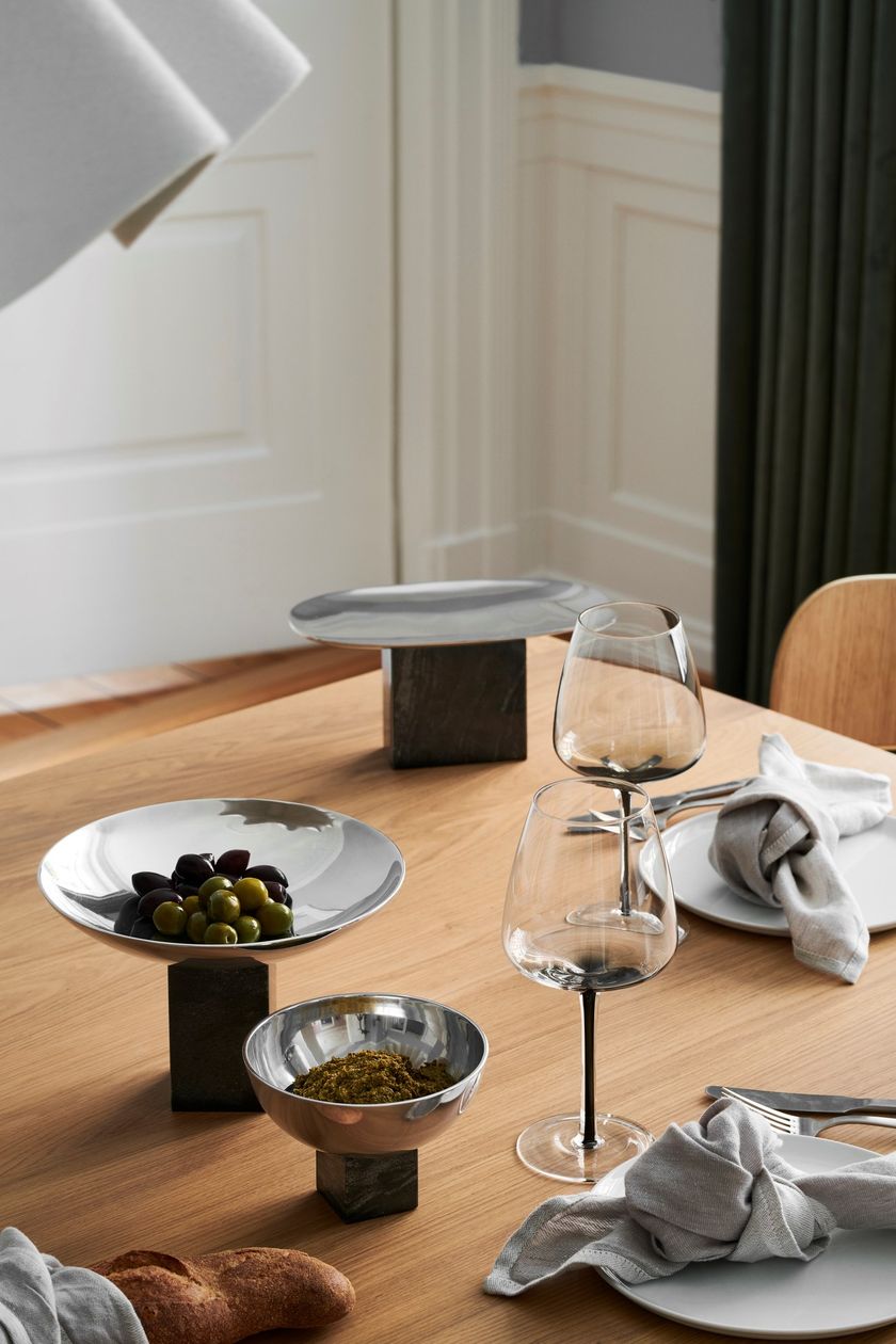 Centerpiece in cast steel and stone SAPOTO By Gejst design Kasper Friis ...