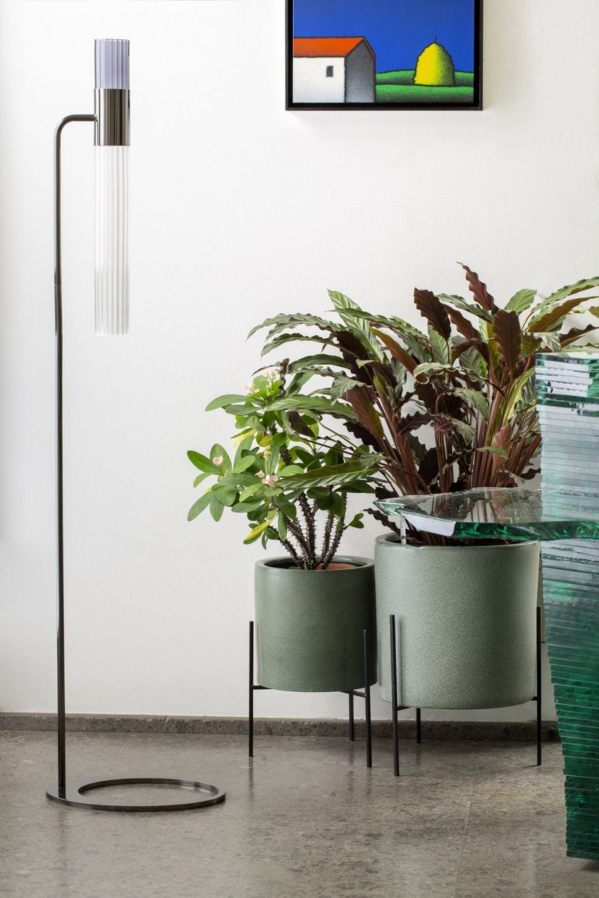 SBARLUSC SF01 | Stained glass floor lamp By LUCE TU design Isacco Brioschi