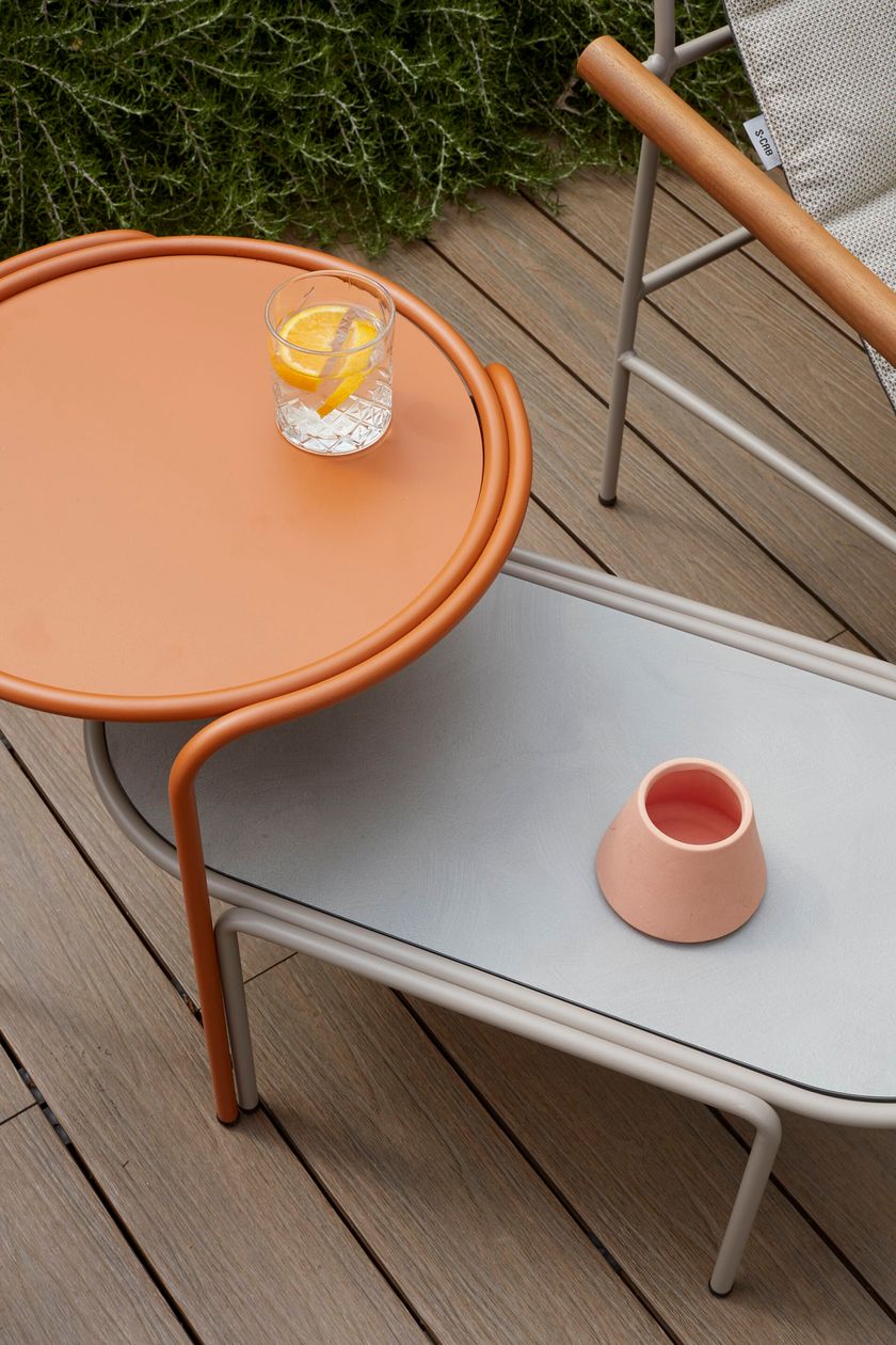 DRESS_CODE Table basse ronde de jardin en métal enduit By SCAB DESIGN ...