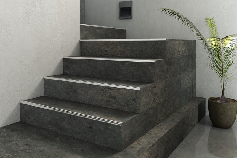 Aluminium Stair Tread for tiles SCALA-T By Mox Profile Systems