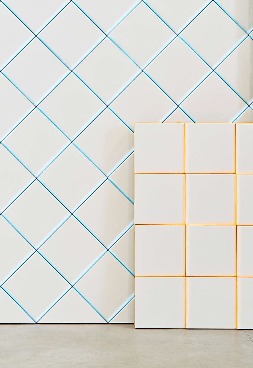 Indoor ceramic 3D Wall Tile SCALES By Harmony design MUT Design