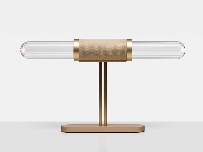 SCANDAL LED table lamp in brass and glass By Articolo Lighting