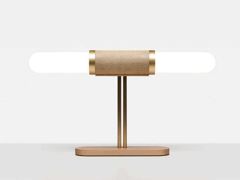 SCANDAL LED table lamp in brass and glass By Articolo Lighting