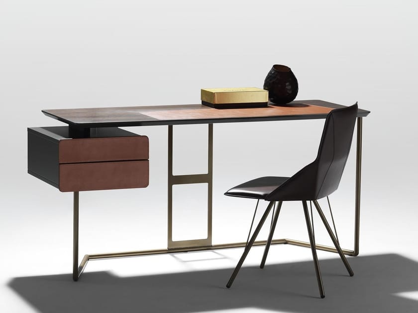 Scrivania in acciaio e legno SCRIBA By Esedra design Studio Memo