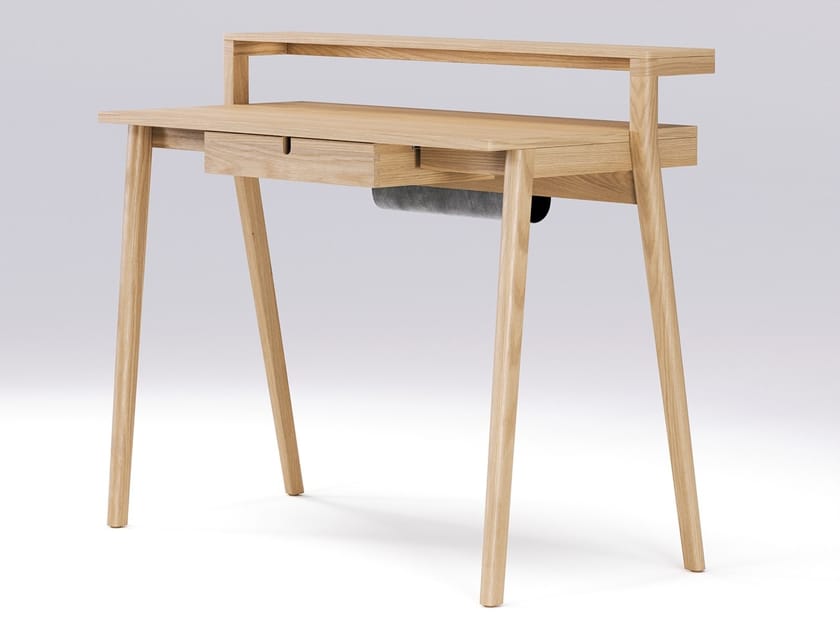 SECRETA Wooden secretary desk with drawers By Wewood