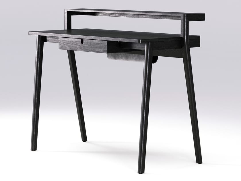 SECRETA Wooden secretary desk with drawers By Wewood