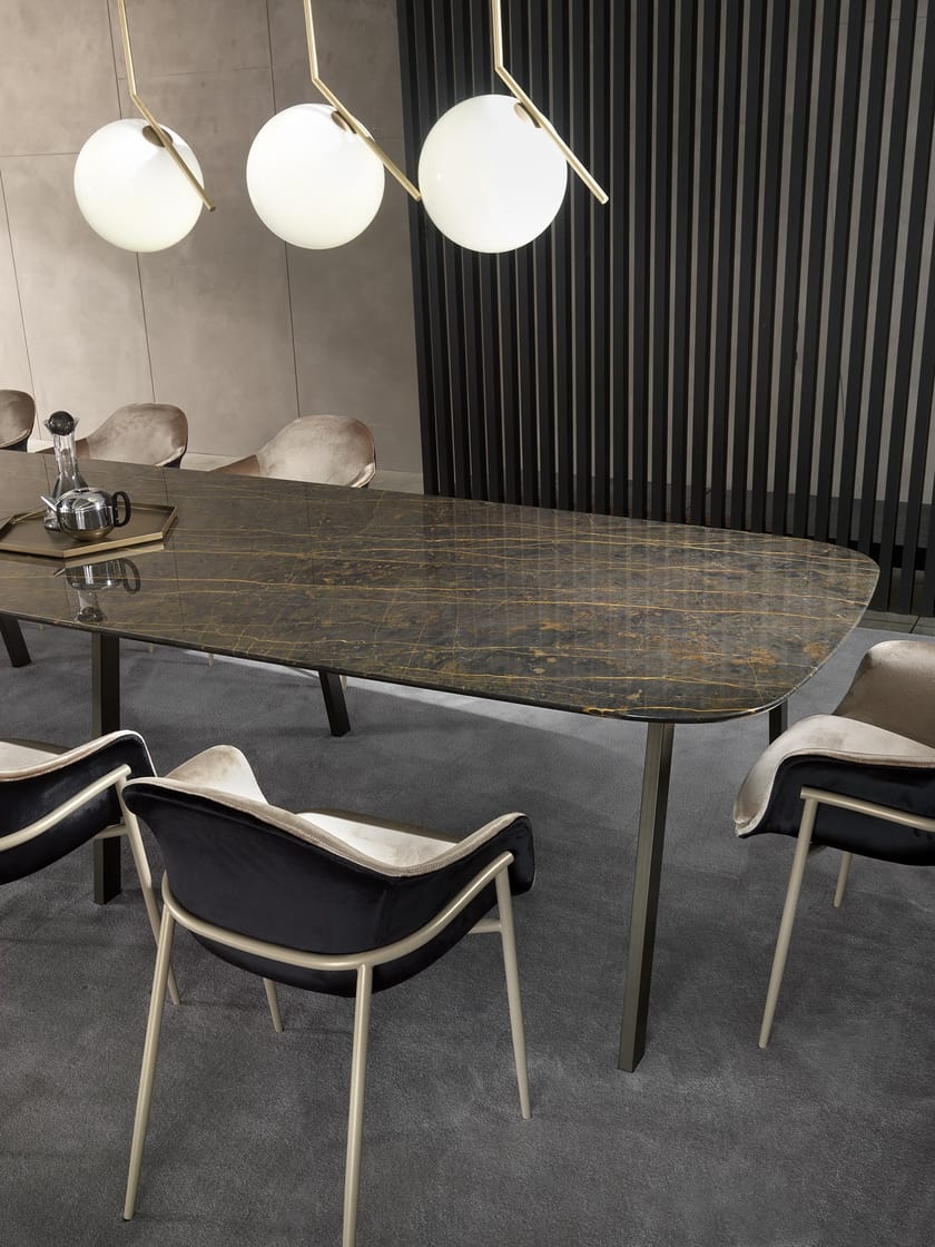 SELF | Rectangular table Rectangular marble table By Marelli