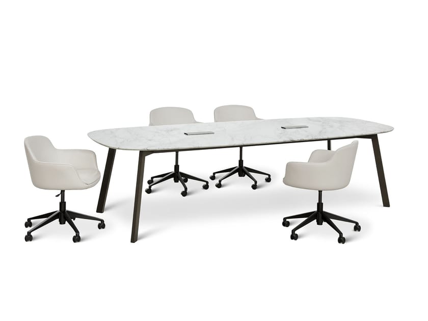 SELF | Rectangular table Rectangular marble table By Marelli