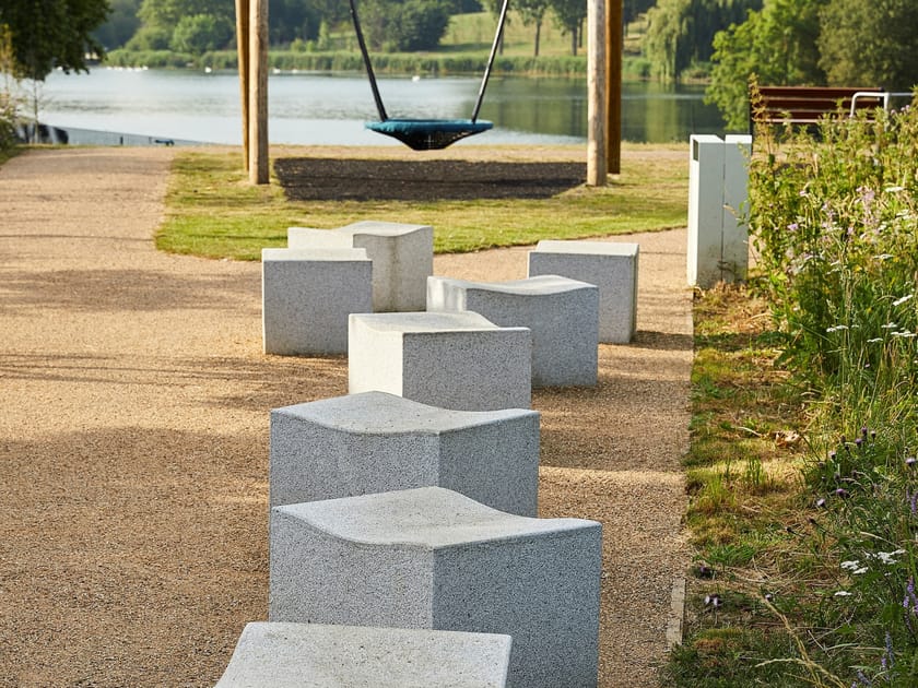 Granite outdoor chair SERPENTINE GRANITE By Factory Furniture
