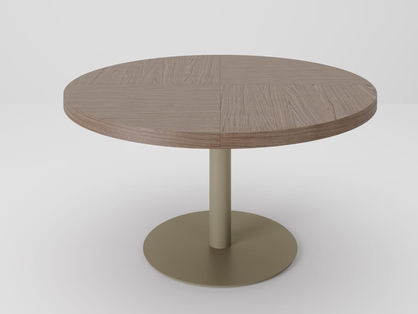 SESSANTA Round wooden meeting table By PROF