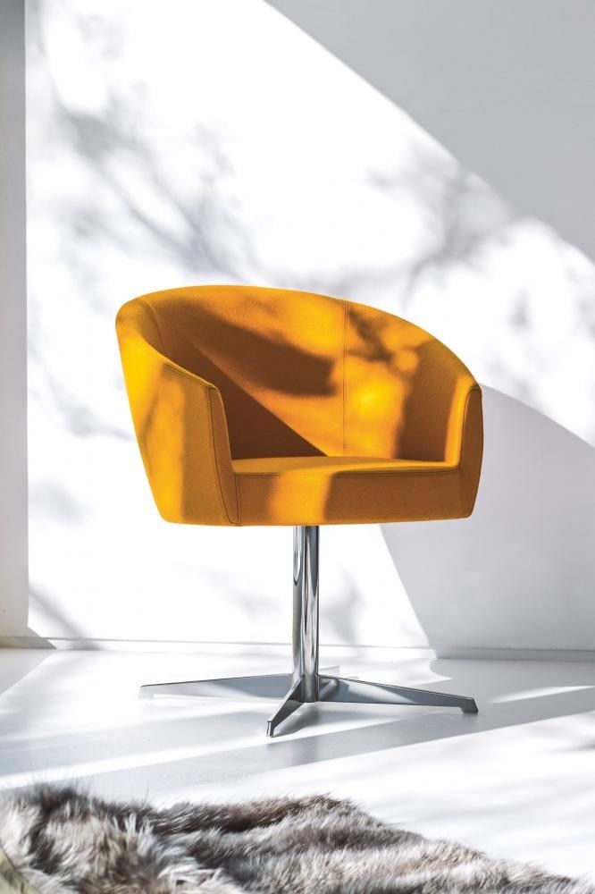 SFER Swivel with 4-spoke base easy chair with armrests By Cizeta ...