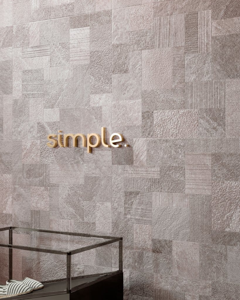 Revestimiento de pared/suelo de gres porcelánico imitación piedra ...