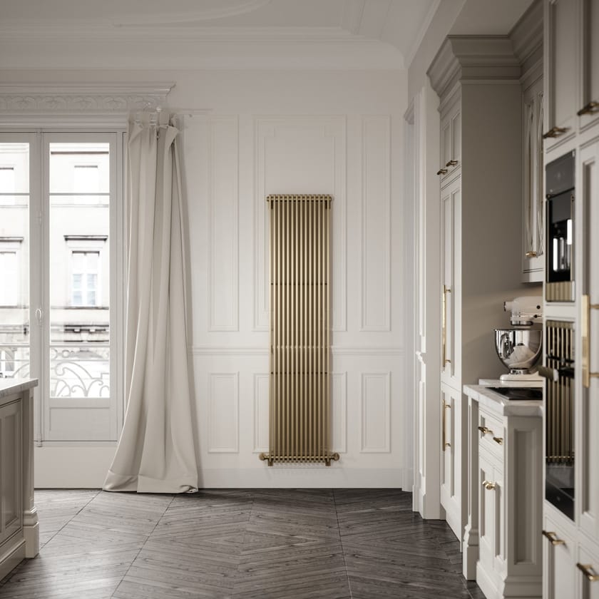 SHADOW Vertical wall-mounted decorative radiator By LUSSO
