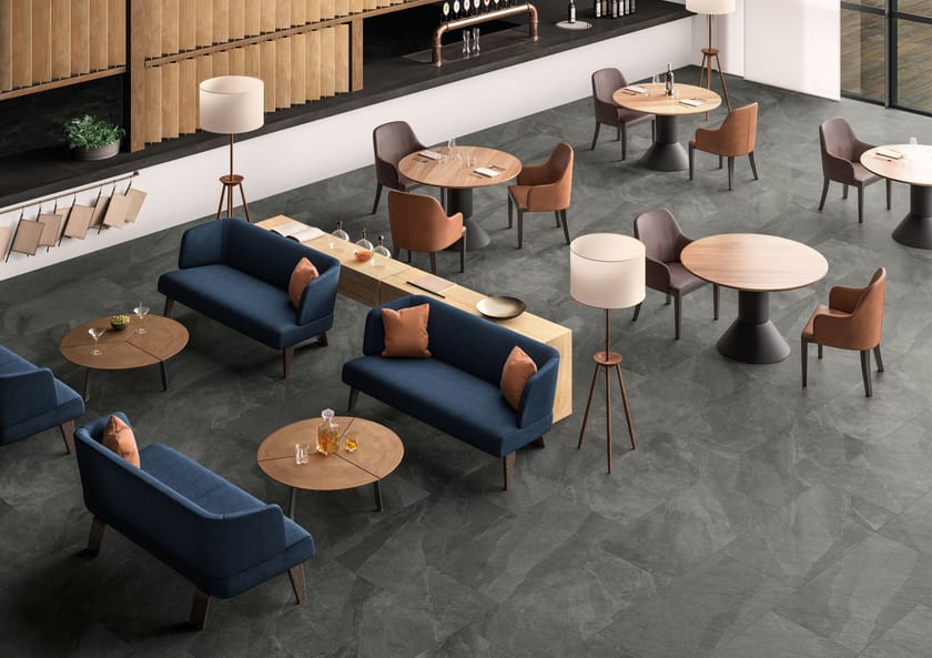 SHALE ASH Porcelain stoneware wall/floor tiles with stone effect By ...