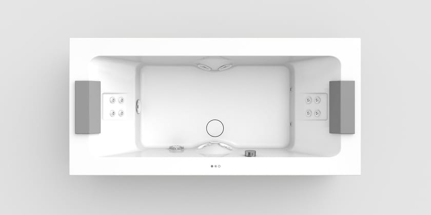 SHARP DOUBLE 2 seater hydromassage rectangular bathtub By Jacuzzi ...