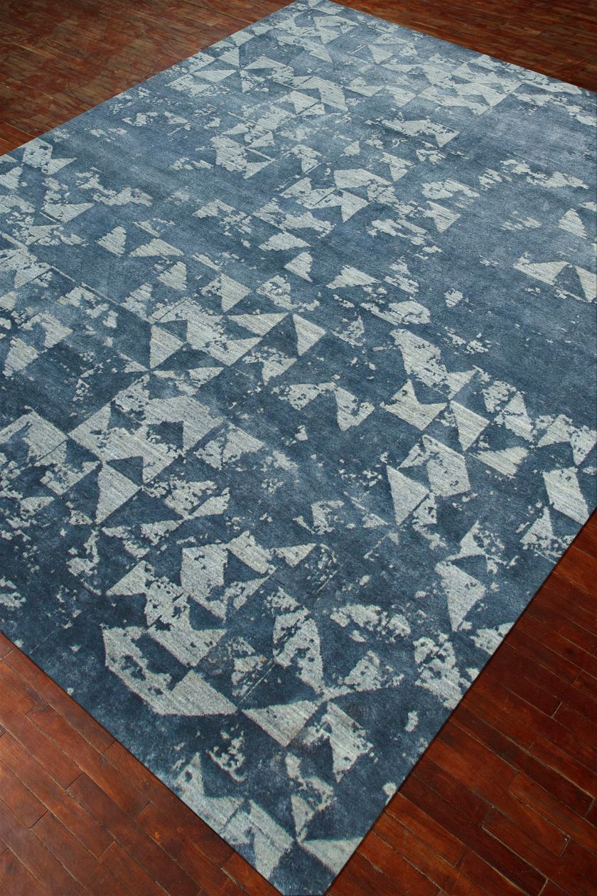 SHAY ESK-680 Skyline Blue/Indigo Blue Rug with geometric shapes By ...