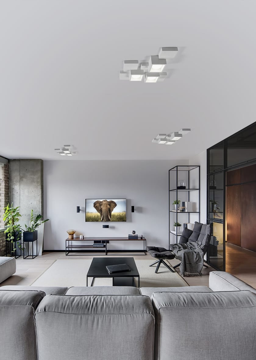 SIDE Plaster ceiling lamp By Tecnico | design Marco Spatti