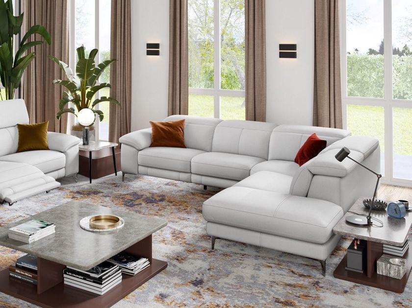 SIENA Corner leather sofa By Sofanella