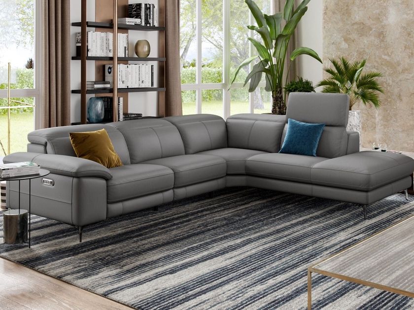 SIENA Corner leather sofa By Sofanella