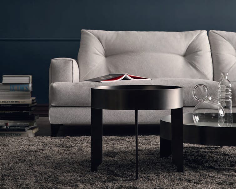 Round glass and steel coffee table SIEVE By Bodema design NCB ARCHITETTURA