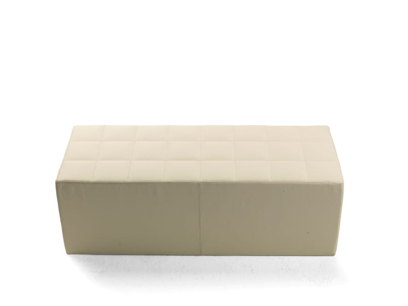 SIGPOUF Upholstered leather bench By SITIA | design giorgio parise