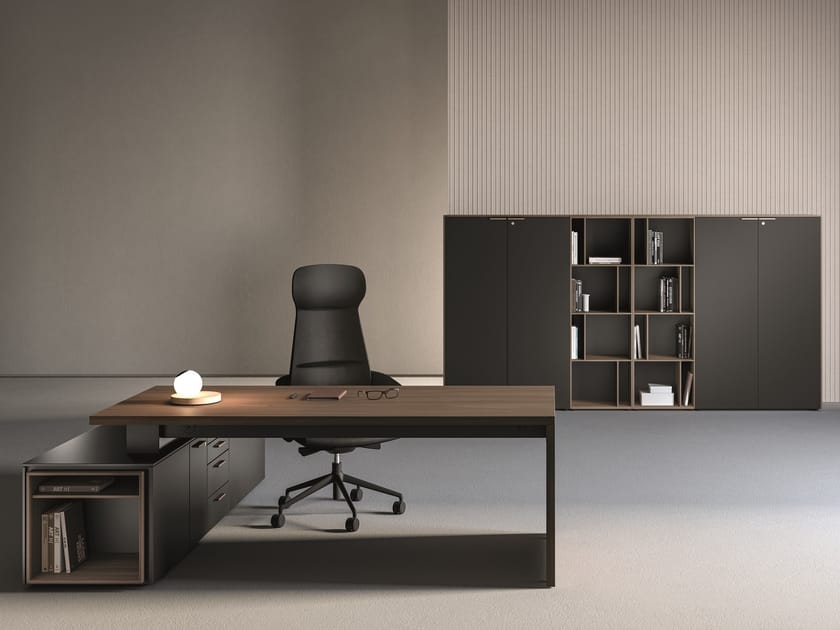 SILE Executive desk with shelves By Bralco | design Monica Fernandes ...