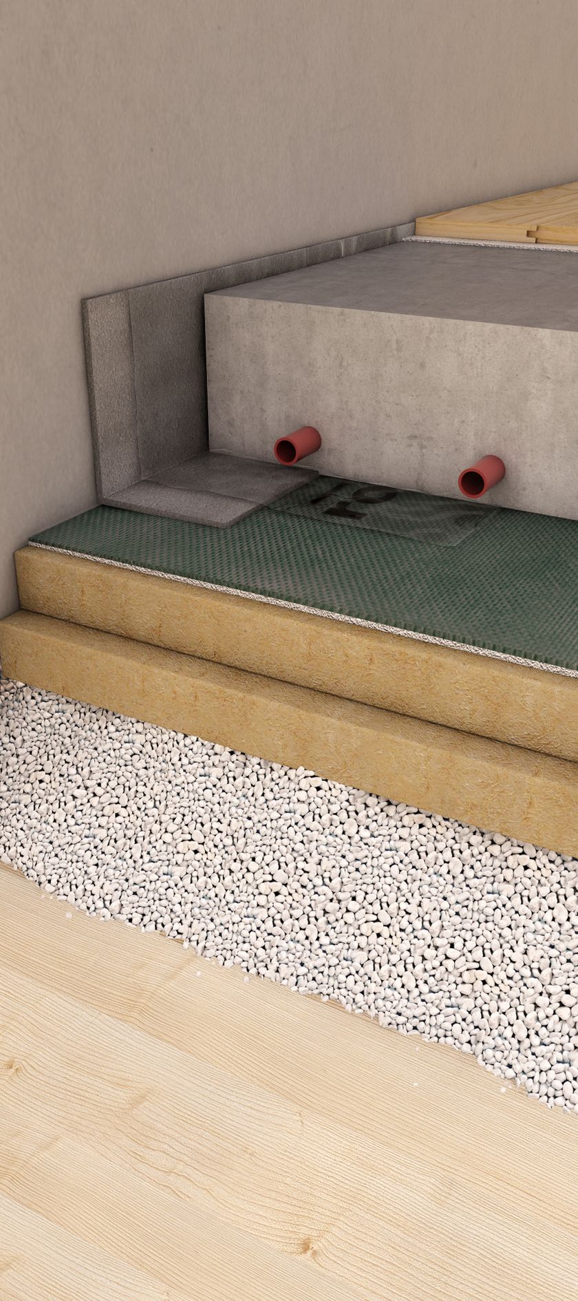 Impact insulation system SILENT FLOOR By ROTHOBLAAS
